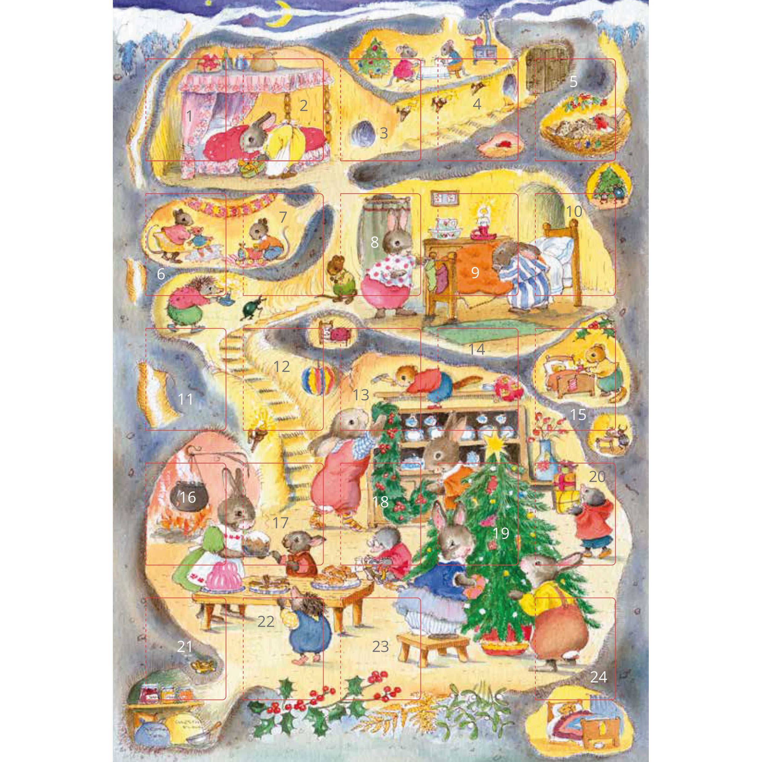 Rabbit Warren Advent Card – Elfie London